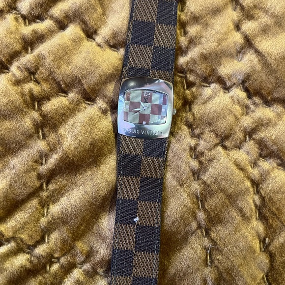 Louis Vuitton | Jewelry | Louis Vuitton Black And Brown Checkered Belt ...